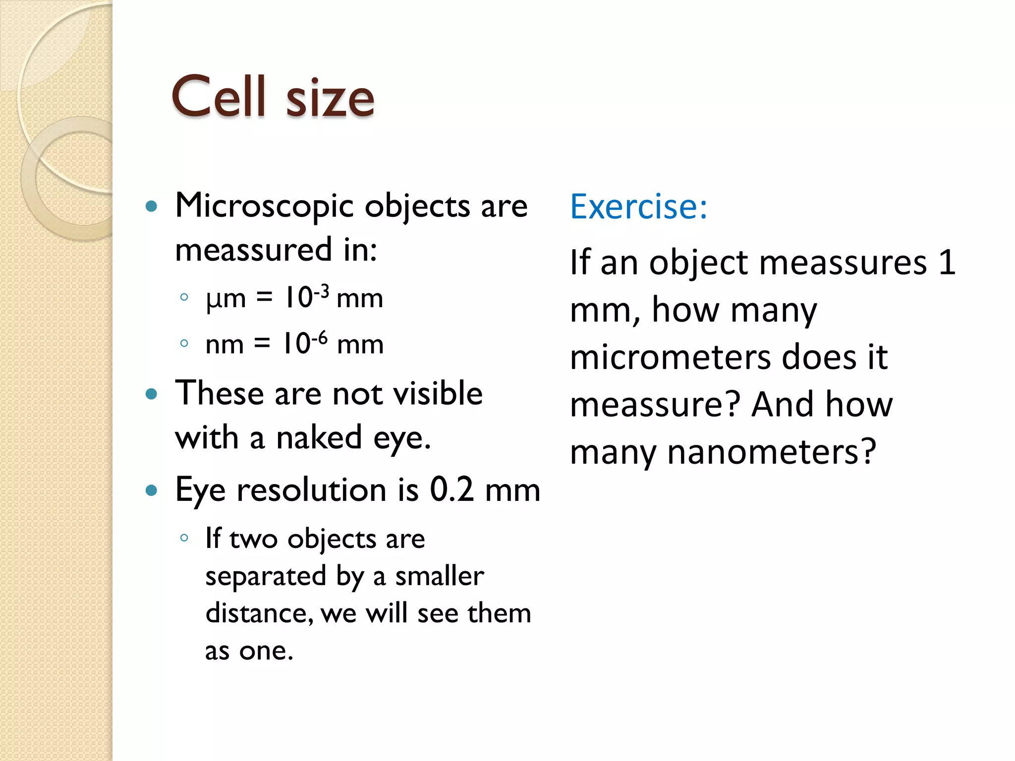 Lesson 1 the cell | PDF