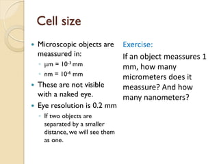 Lesson 1 the cell | PDF