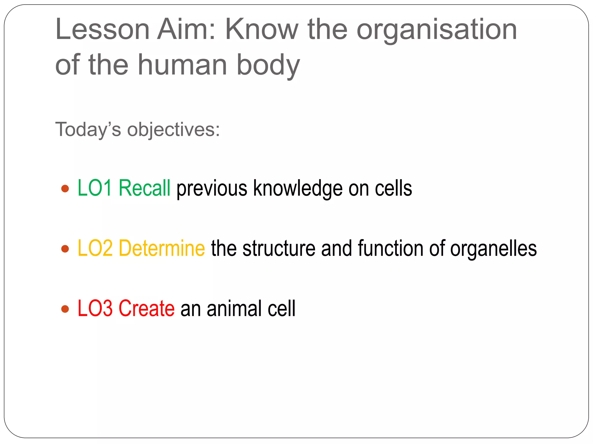 Lesson 1 the cell | PPTX
