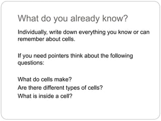 Lesson 1 the cell | PPT