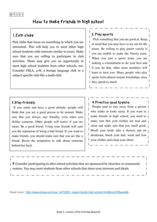 職一Lesson 1 the first | PDF