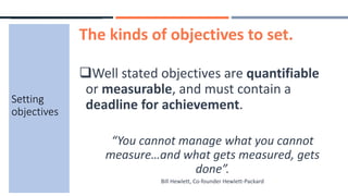 Lesson 1 the kinds of objectives to set | PPT