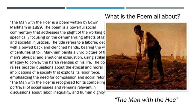 English 9 Quarter 2 Lesson 1 (The Man With A Hoe) | PPTX
