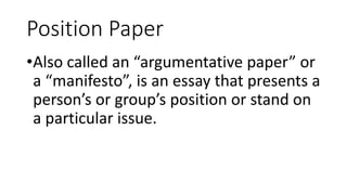 Lesson 1 The Nature of a Position Paper.pptx