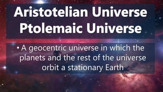 Lesson 1 theories about the origin of the universe | PPTX