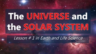 Lesson 1 theories about the origin of the universe | PPTX