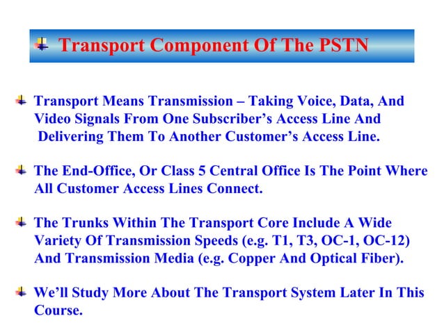Lesson 1 the pstn | PPT | Computer Networking | Computing