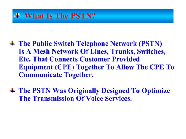 Lesson 1 the pstn | PPT | Computer Networking | Computing