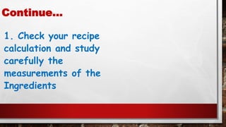 preparing kitchen tools and equipment and the ingredients- GRade 10 | PPTX