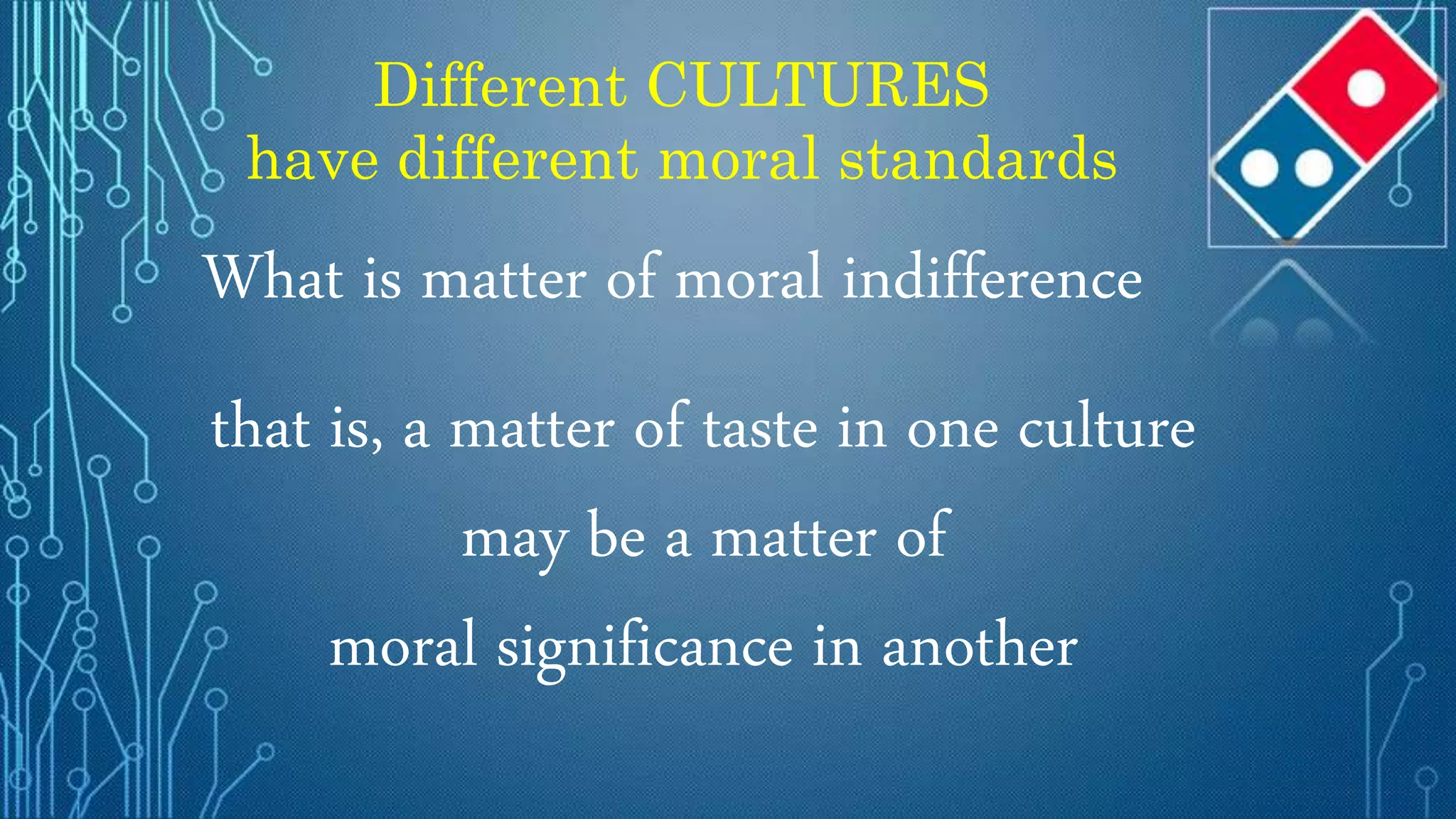 Lesson 1: Topic 1: MORAL & NON-MORAL STANDARDS | PPTX