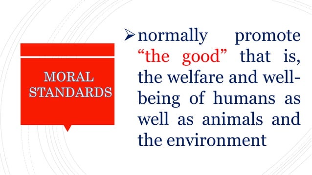 Lesson 1: Topic 1: MORAL & NON-MORAL STANDARDS | PPTX