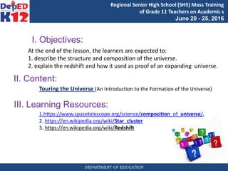 Grade 11 Earth & Life Science Lesson 1 | PPTX