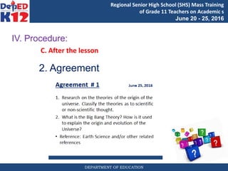 Grade 11 Earth & Life Science Lesson 1 | PPTX