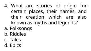 Lesson 1 Traditions and Locations The Filipino Poem (A Long History of ...
