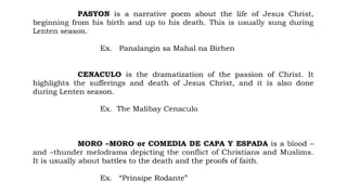 Lesson 1 Traditions and Locations The Filipino Poem (A Long History of ...
