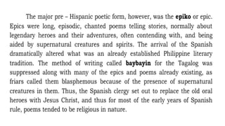 Lesson 1 Traditions and Locations The Filipino Poem (A Long History of ...