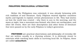 Lesson 1 Traditions and Locations The Filipino Poem (A Long History of ...