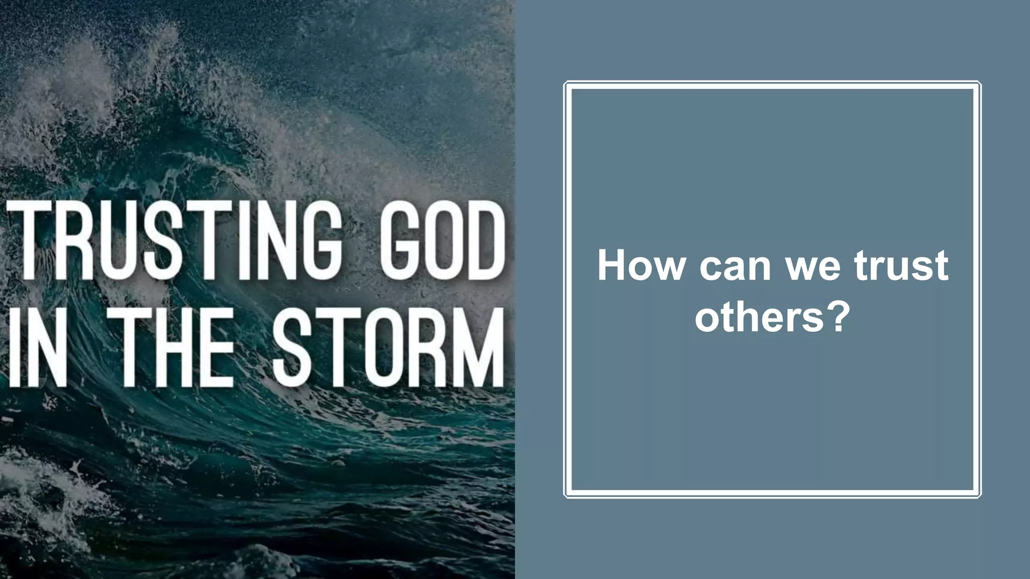 Lesson 1: Trusting God | PPTX