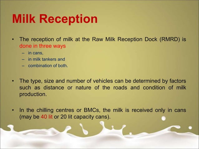 Types of dairies and perisable nature of milk.ppt | Agriculture ...