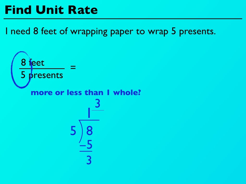 Lesson 1 (Unit Rates)