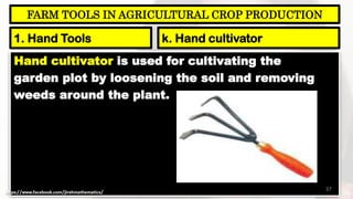 Agri-Crop Production - Lesson 1 use farm tools and equipment | PDF