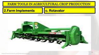 Agri-Crop Production - Lesson 1 use farm tools and equipment | PDF