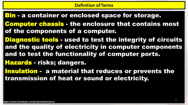 ICT: Computer Hardware Services - Lesson 1 use hand tools by Je-Jireh ...