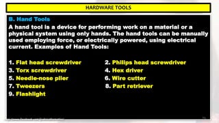 ICT: Computer Hardware Services - Lesson 1 use hand tools by Je-Jireh ...