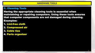 ICT: Computer Hardware Services - Lesson 1 use hand tools by Je-Jireh ...