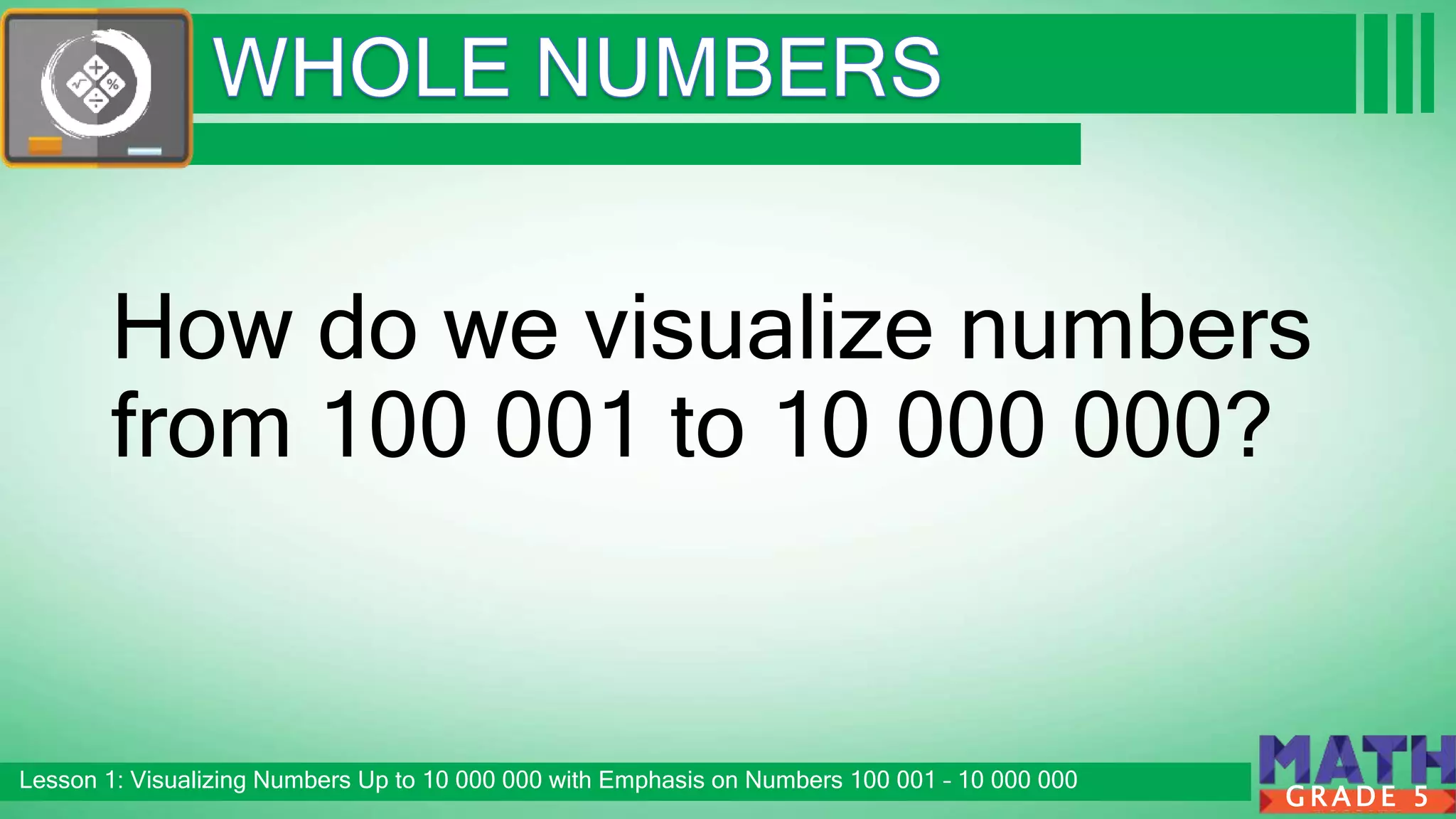 Math 5 Grade 5 1st Quarter Lesson 1 | PPTX