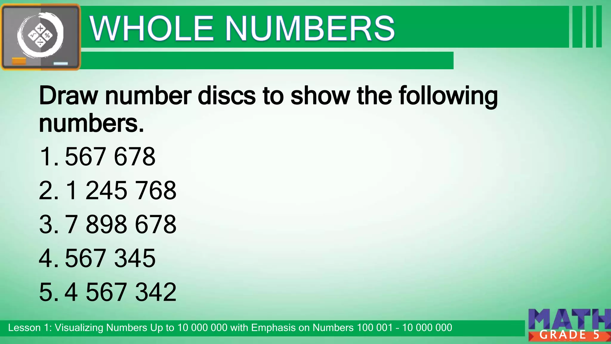 Math 5 Grade 5 1st Quarter Lesson 1 | PPTX