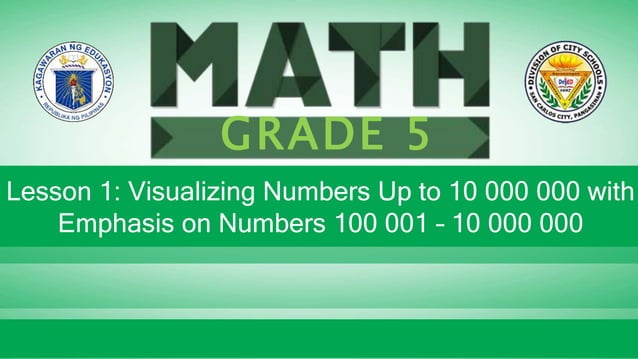 Math 5 Grade 5 1st Quarter Lesson 1 | PPTX | Biological Sciences | Science