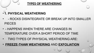 Lesson 1 in Earth and Life Science - Weathering | PPTX