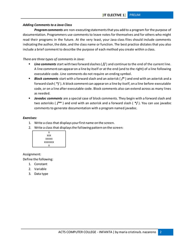 Analyzing Java Program | DOCX
