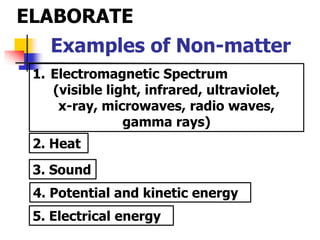 GRADE 8 LESSON WHAT IS MATTER/ DIFERENCE BETWEEN MATTER AND NON MATTER ...