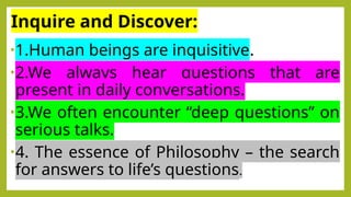 Lesson 1 WHAT IS PHILOSOPHY. powerpoint presentation | PPTX