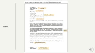 Writing Application Letters | PPTX