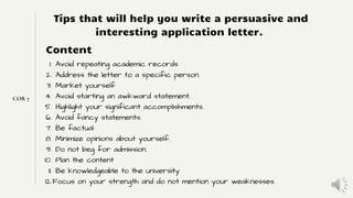Writing Application Letters | PPTX