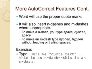Microsoft Office Word 2007 - Lesson 2 | PPT
