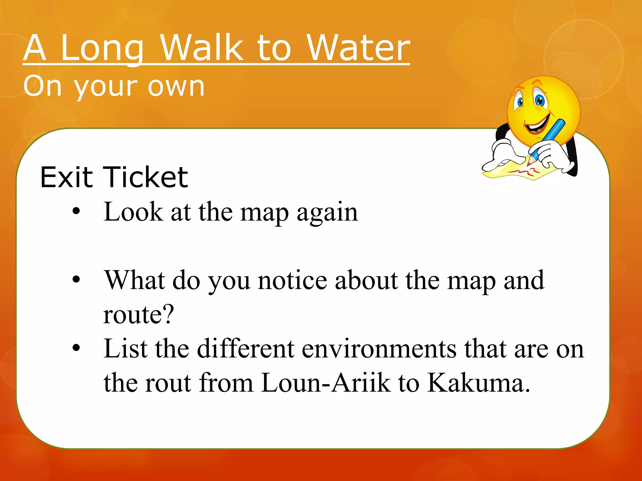A Long Walk to Water - Lssn2 | PPTX
