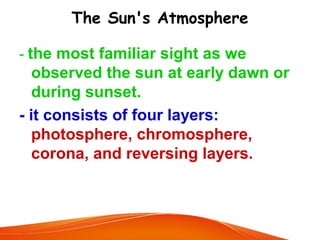 Features of the Sun. | PPT