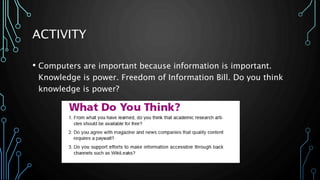 Lesson 2.0 definition, importance, and advantages of computers | PPTX