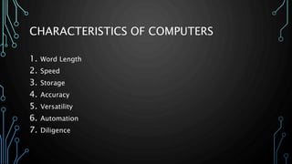 Lesson 2.0 definition, importance, and advantages of computers | PPTX