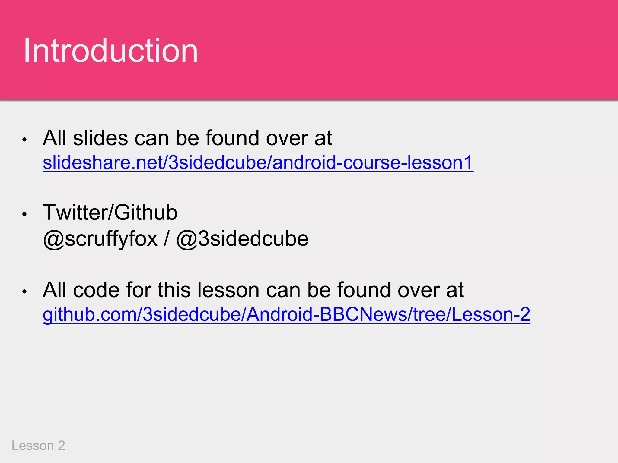 Android course Lesson2 | PPT