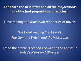 Lesson 2.1 capitalization rules | PPT
