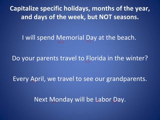 Lesson 2.1 capitalization rules | PPT