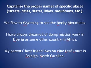 Lesson 2.1 capitalization rules | PPT