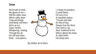 The Snow- poem | PPTX