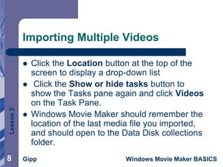Lesson 2 Importing media | PPTX
