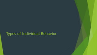 Lesson 2 - Individual Behavior, Personality, and Values | PPTX